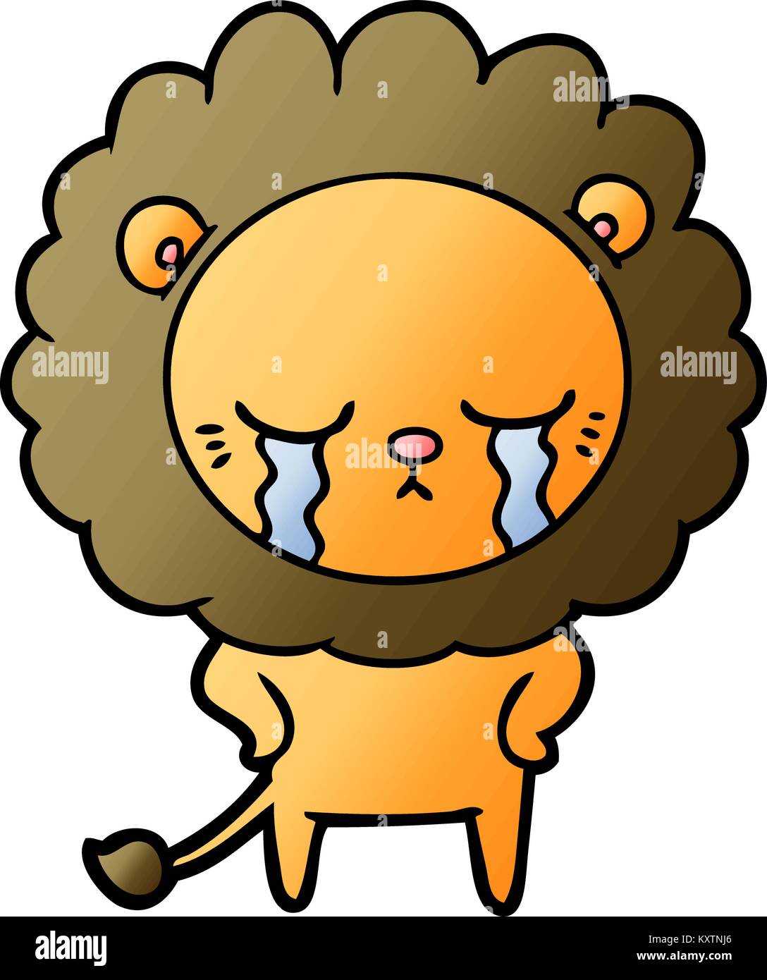 crying cartoon lion Stock Vector Image & Art - Alamy