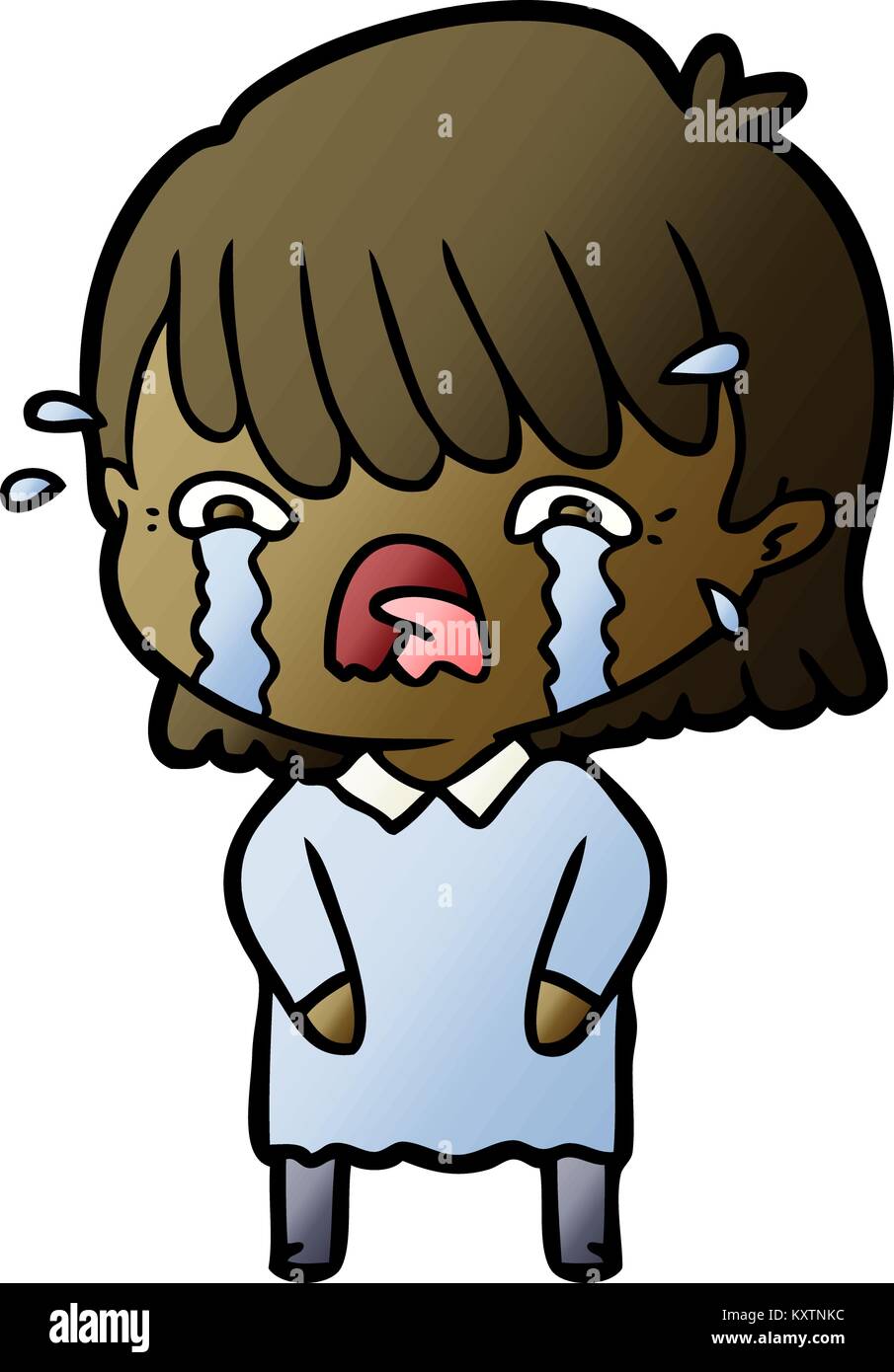 cartoon girl crying Stock Vector Image & Art - Alamy