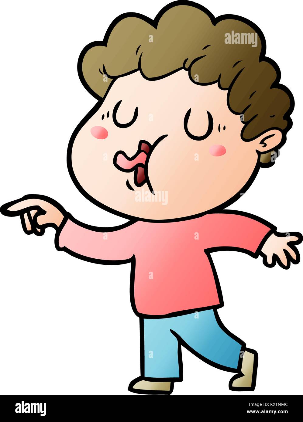 cartoon man singing Stock Vector Image & Art - Alamy