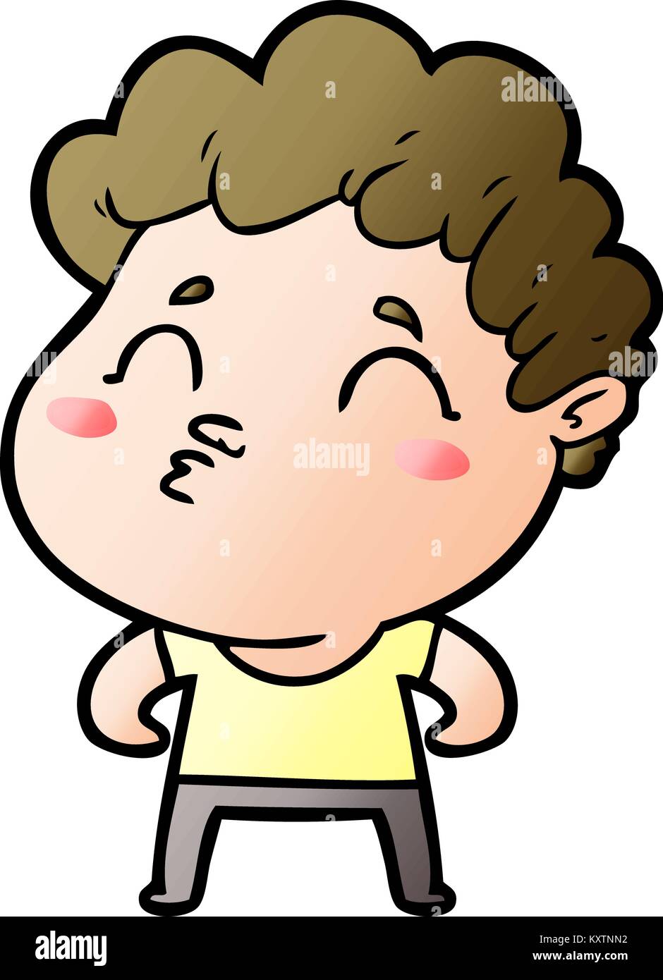 cartoon man pouting Stock Vector Image & Art - Alamy