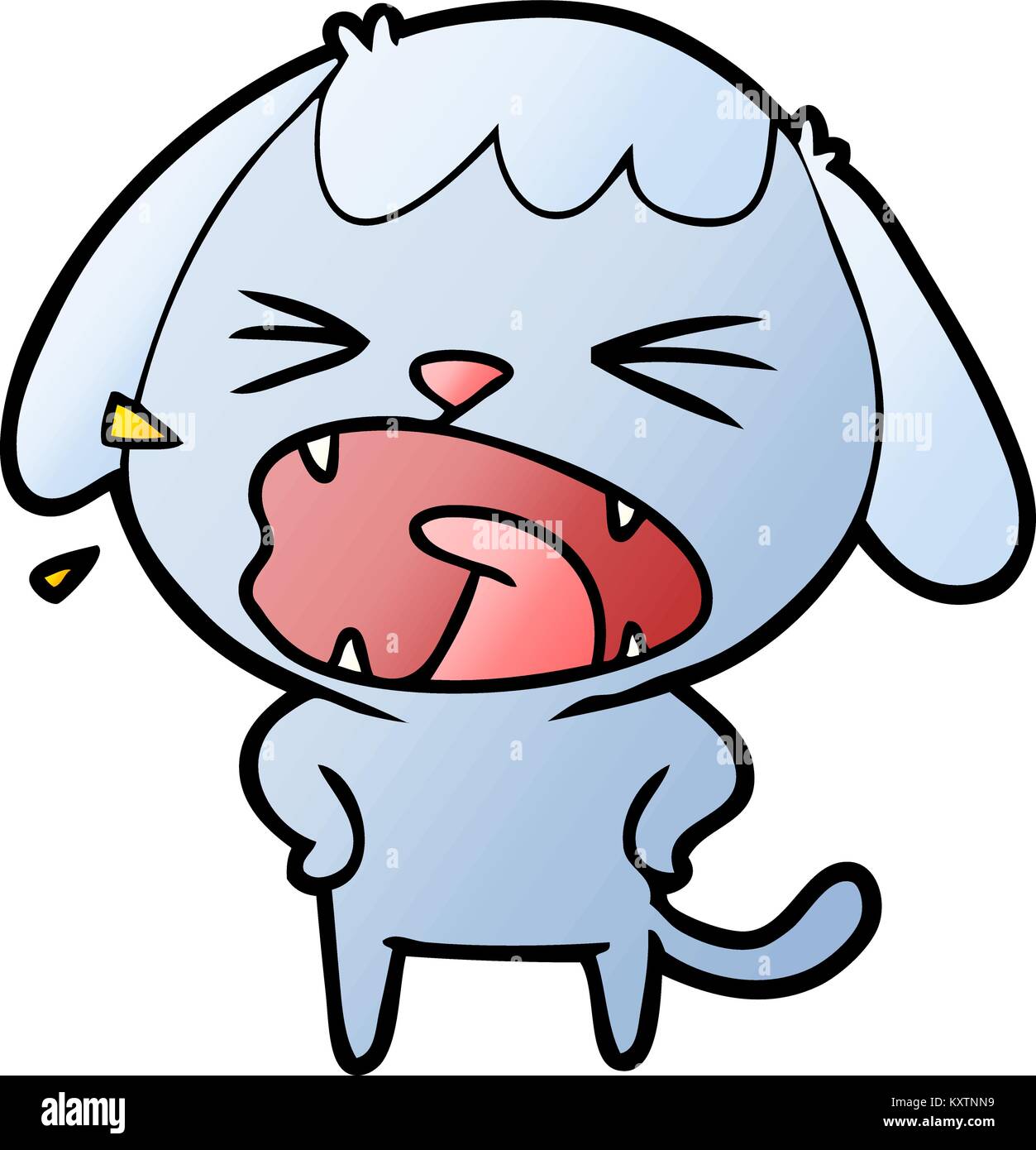 cute cartoon dog barking Stock Vector Image & Art - Alamy