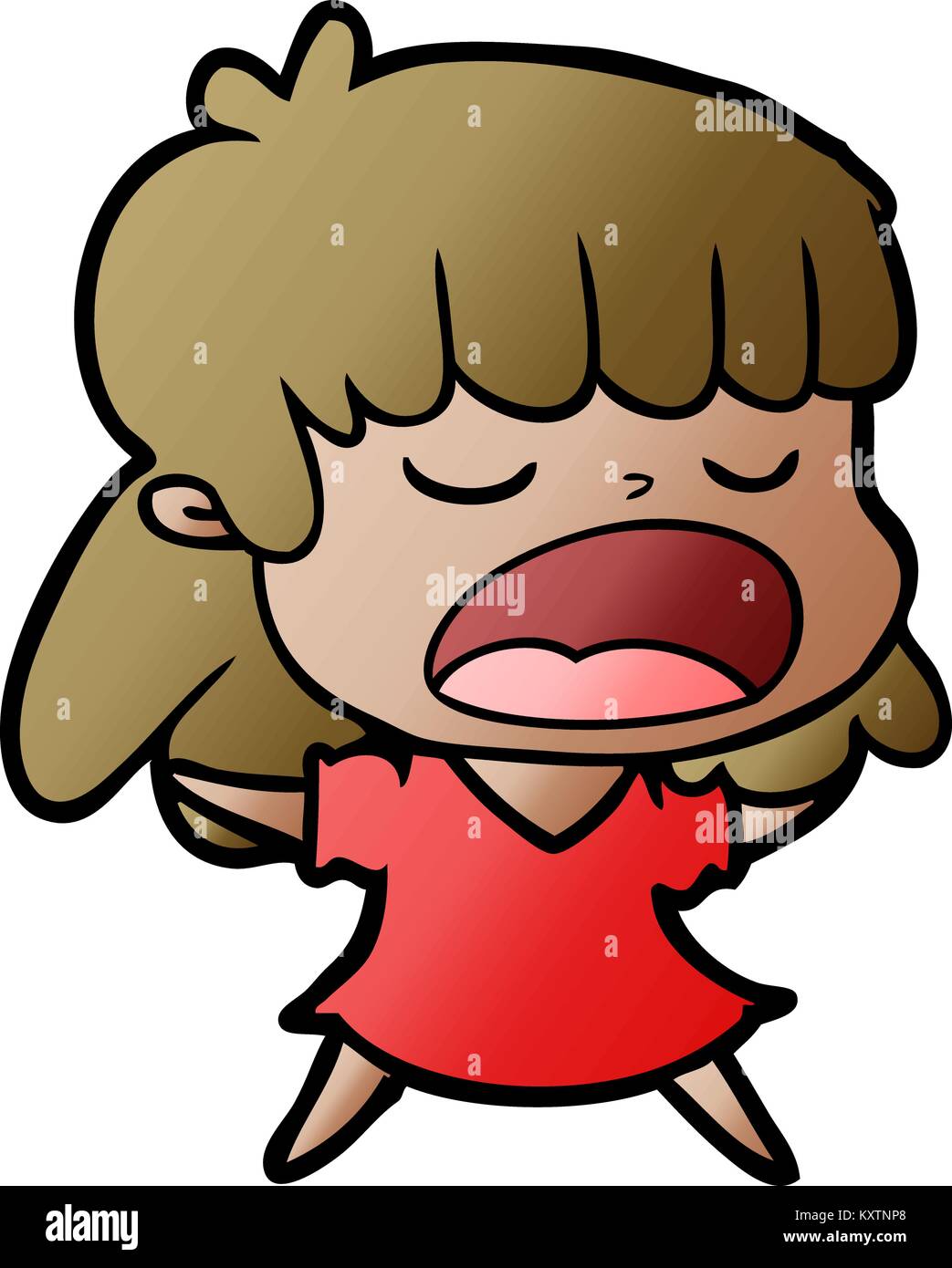 cartoon woman talking loudly Stock Vector Image & Art - Alamy