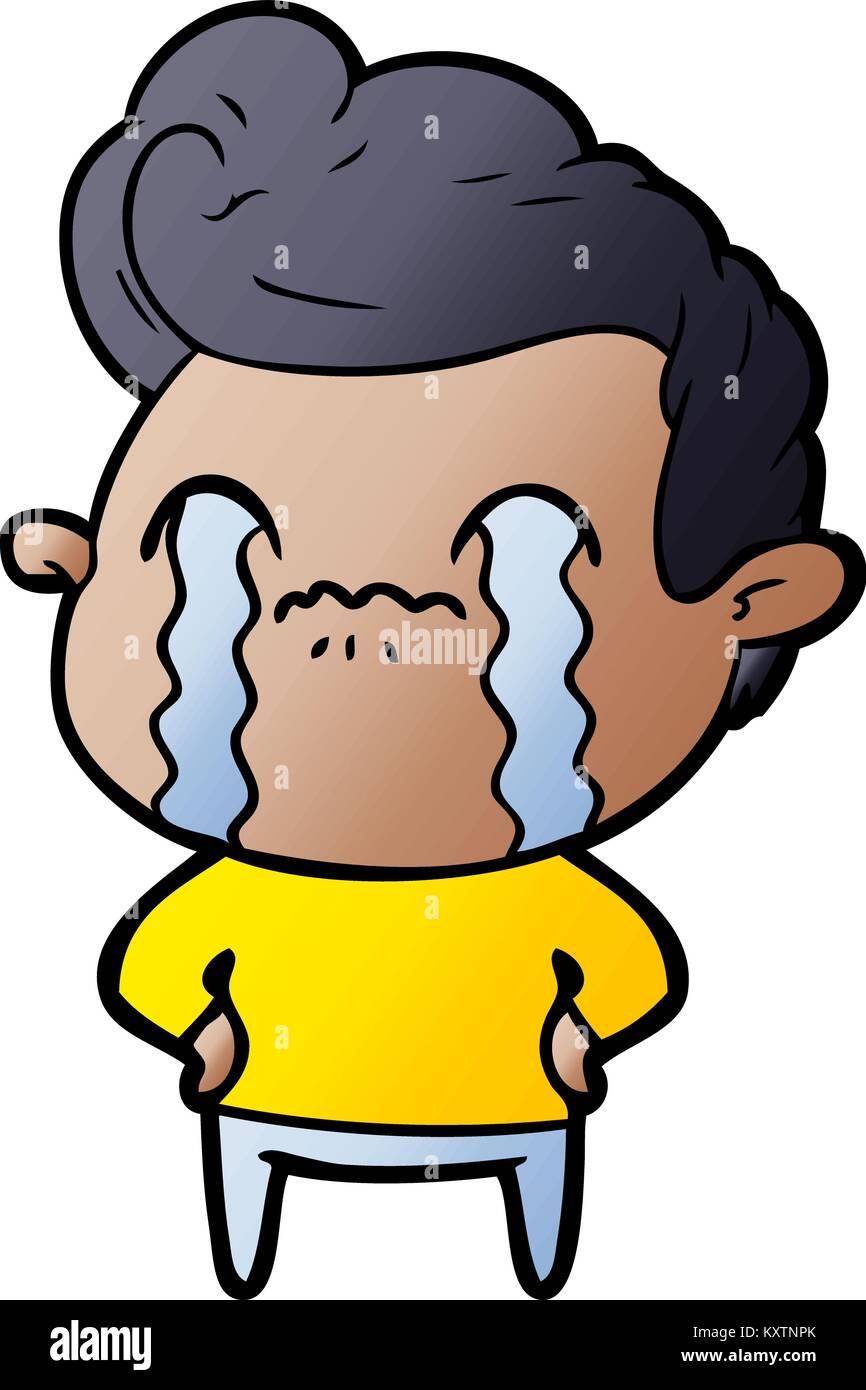 cartoon man crying Stock Vector Image & Art - Alamy