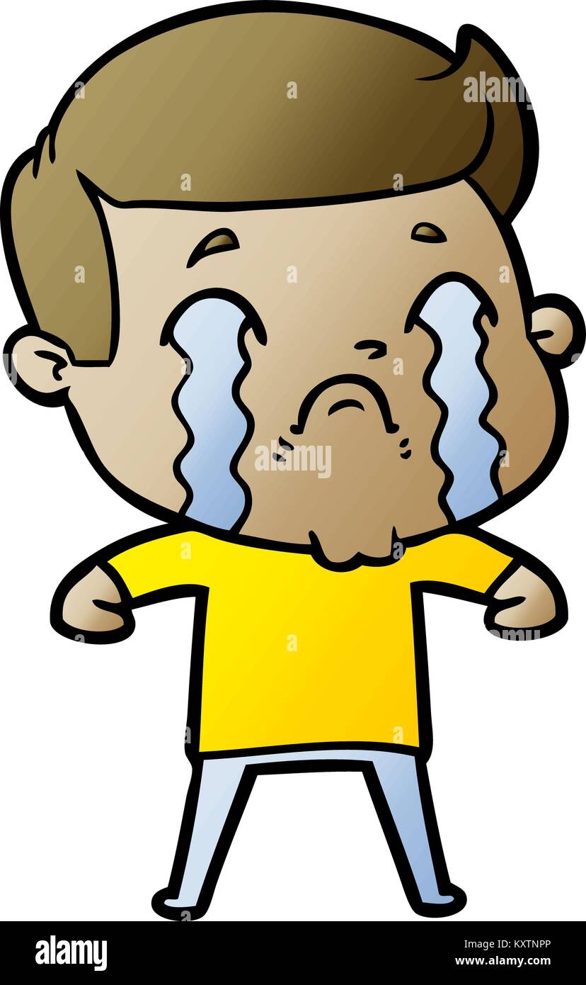 cartoon man crying Stock Vector Image & Art - Alamy