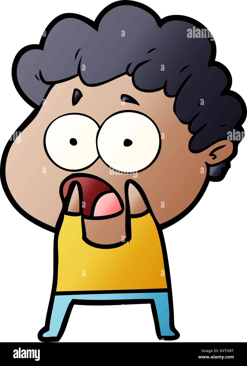 cartoon man gasping in surprise Stock Vector Image & Art - Alamy
