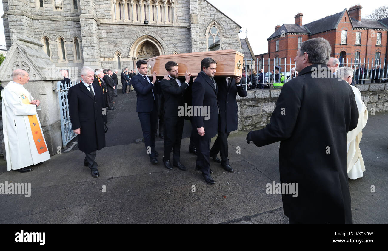 The coffin of former Irish attorney general, leading businessman and ...