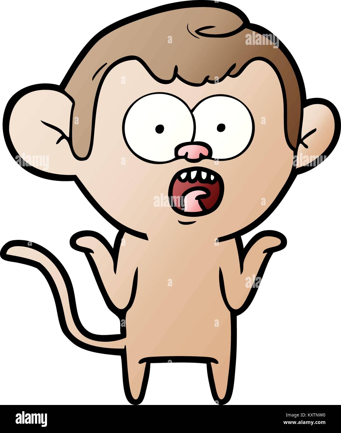 cartoon shocked monkey Stock Vector Image & Art - Alamy