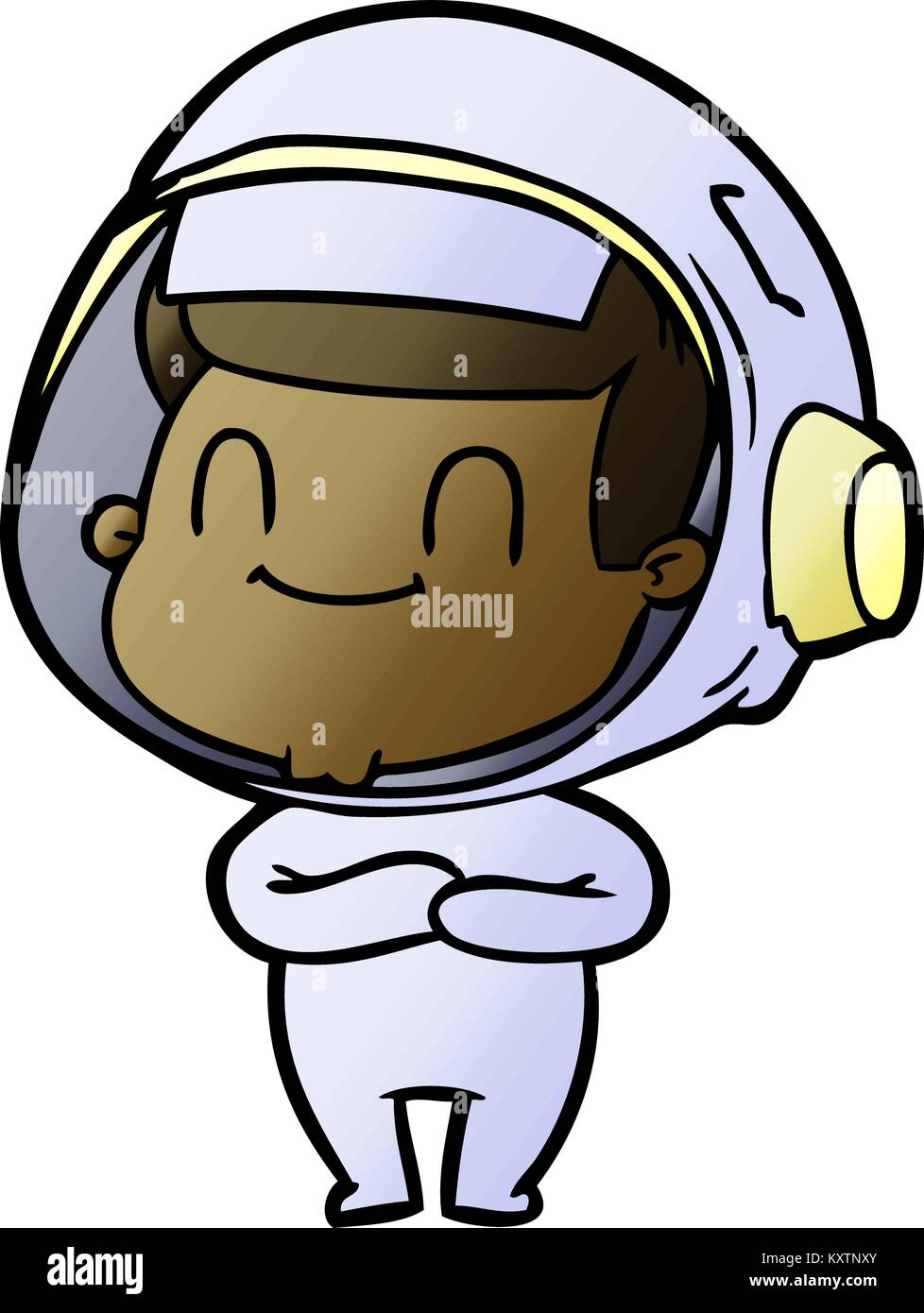 happy cartoon astronaut man Stock Vector Image & Art - Alamy