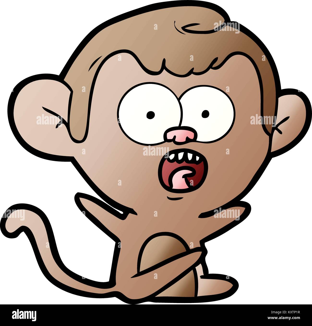 cartoon shocked monkey Stock Vector Image & Art - Alamy