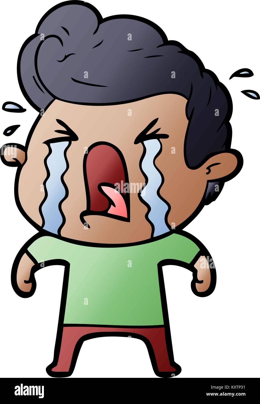 cartoon crying man Stock Vector Image & Art - Alamy