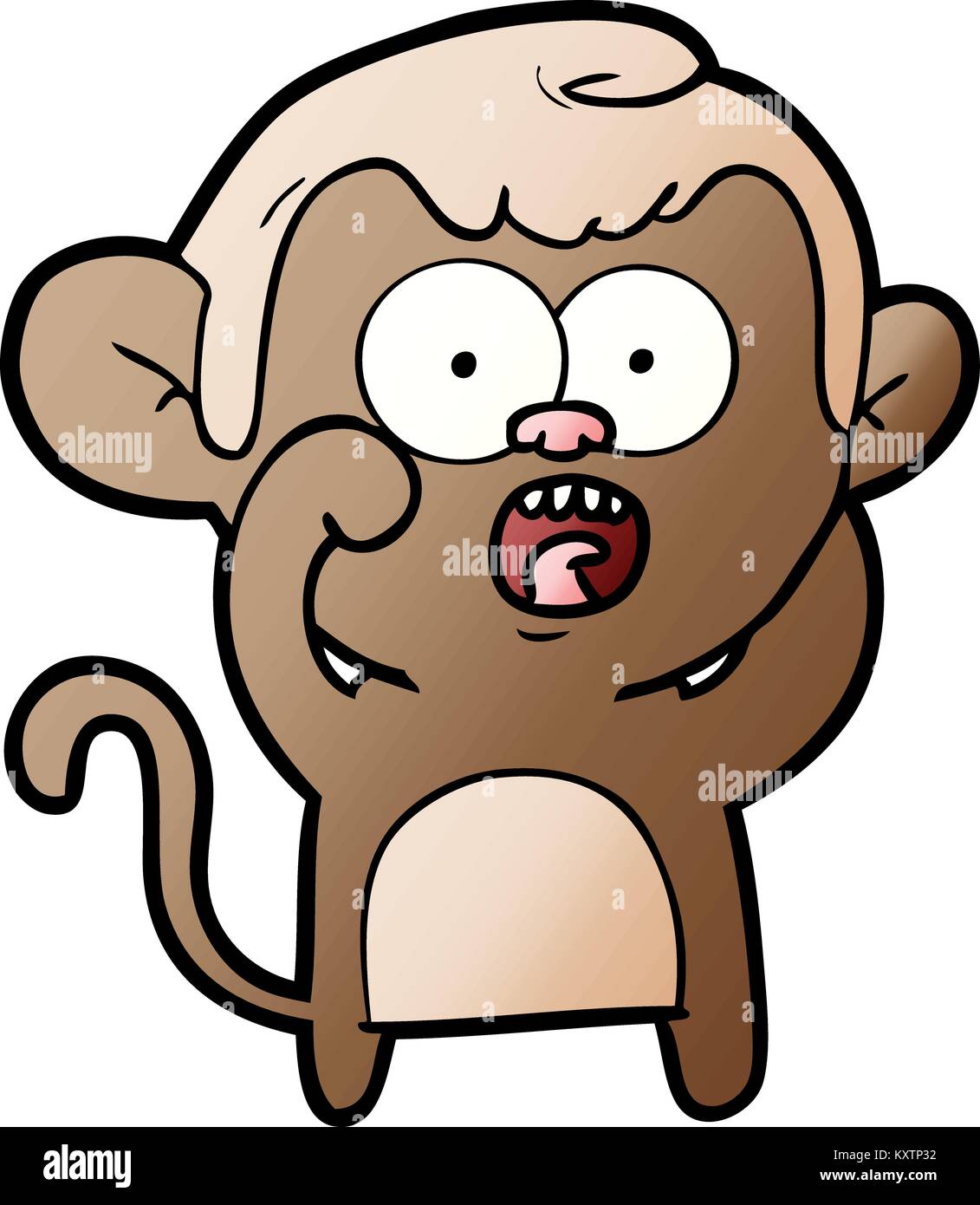 cartoon shocked monkey Stock Vector Image & Art - Alamy