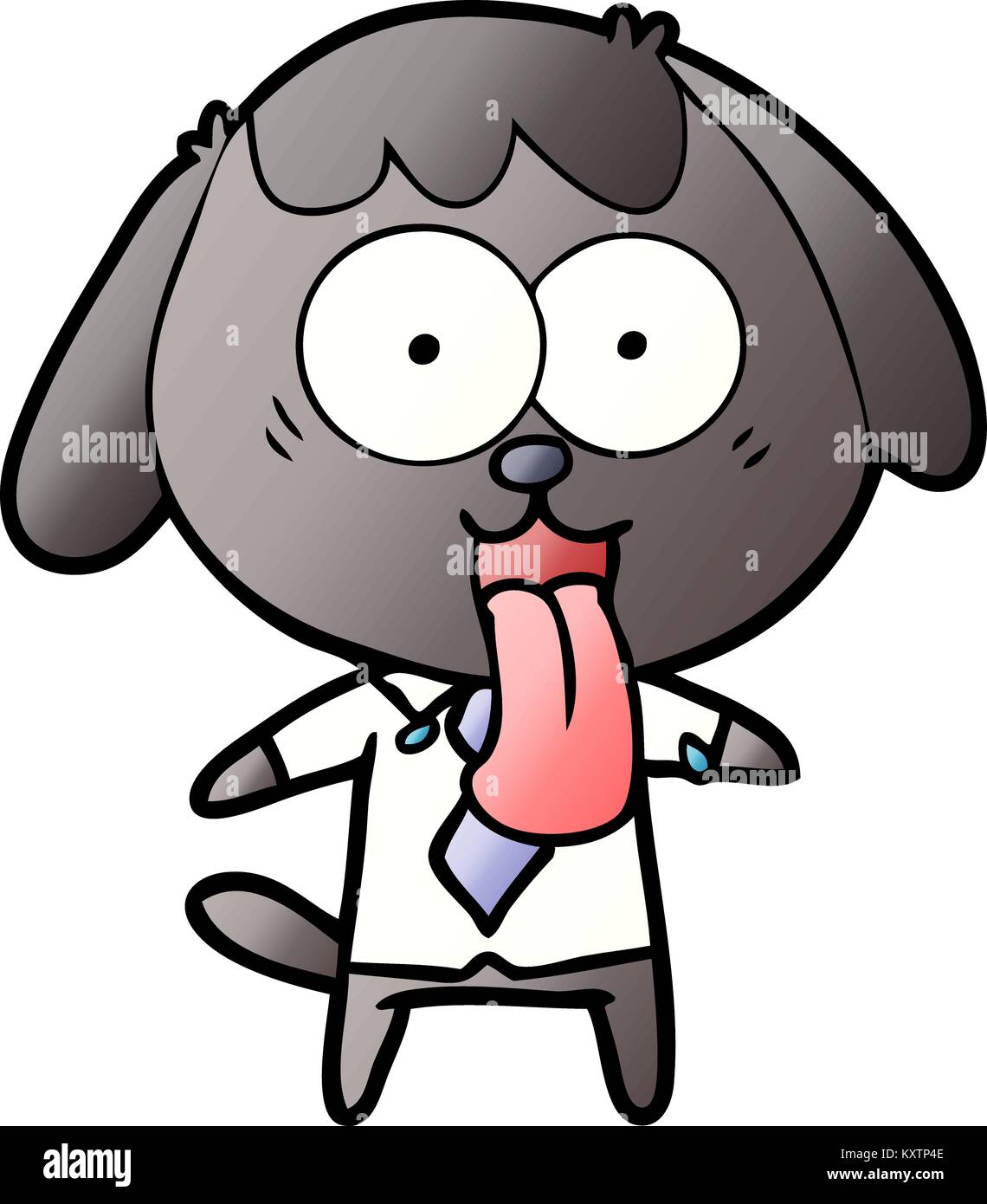cute cartoon dog wearing office shirt Stock Vector Image & Art - Alamy