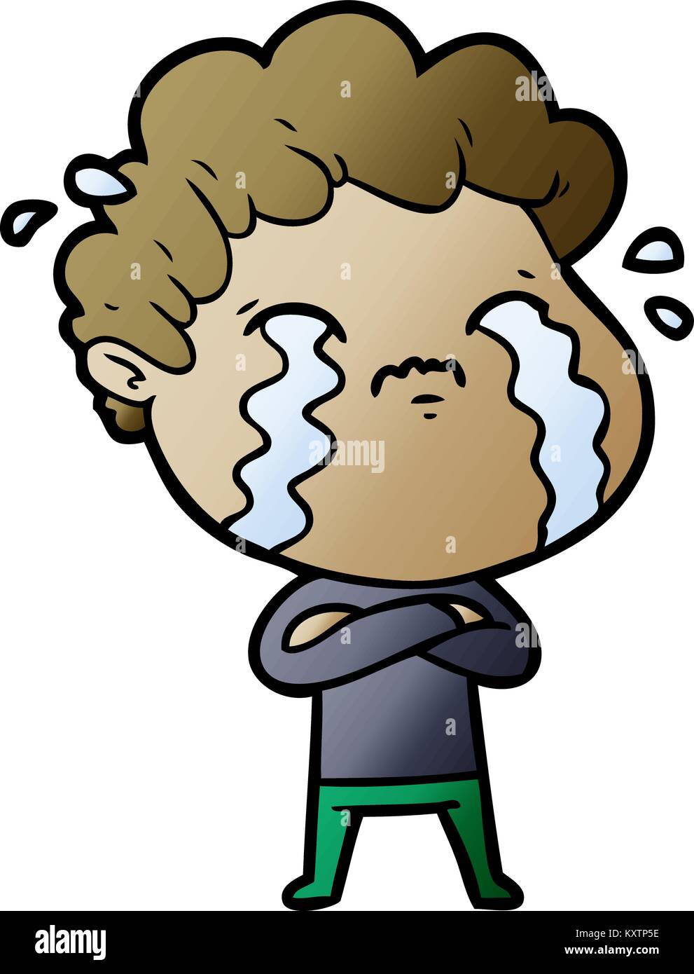 cartoon man crying Stock Vector Image & Art - Alamy