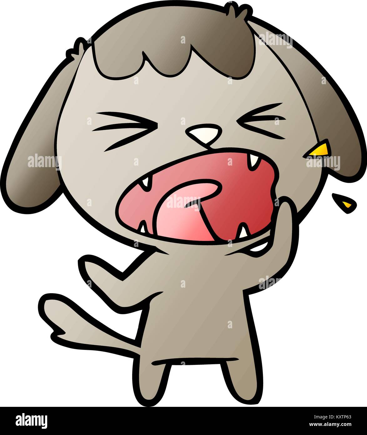 cute cartoon dog barking Stock Vector Image & Art - Alamy