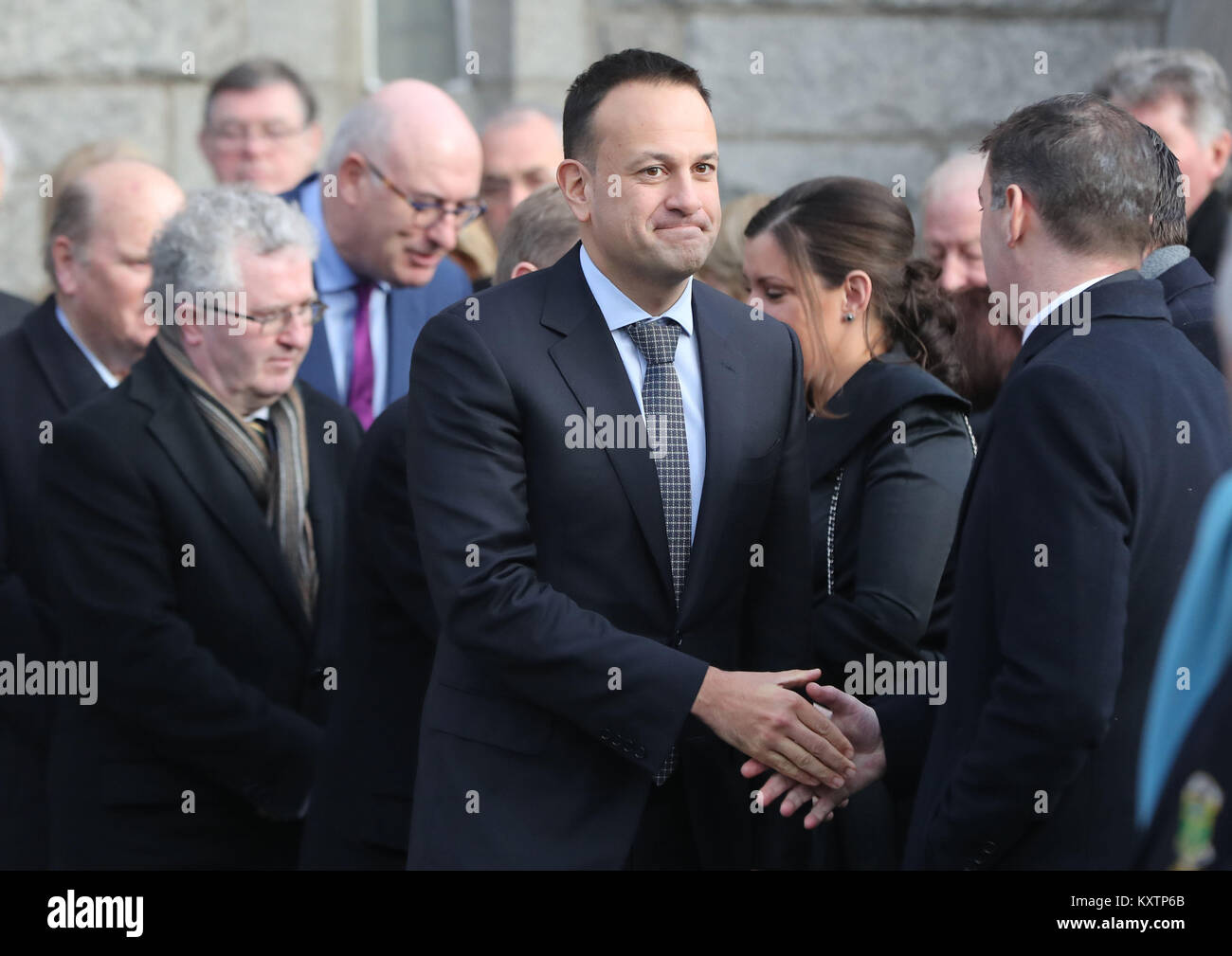 Taoiseach Leo Varadkar attends the funeral of former Irish attorney ...