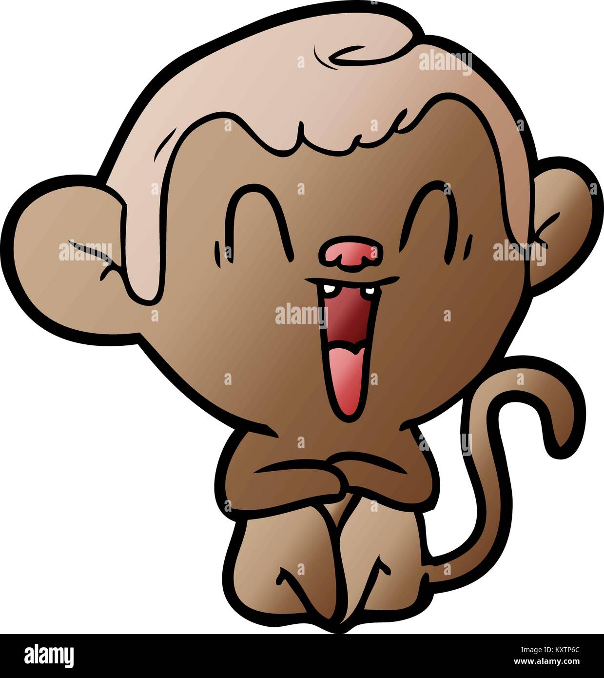 cartoon laughing monkey Stock Vector Image & Art - Alamy