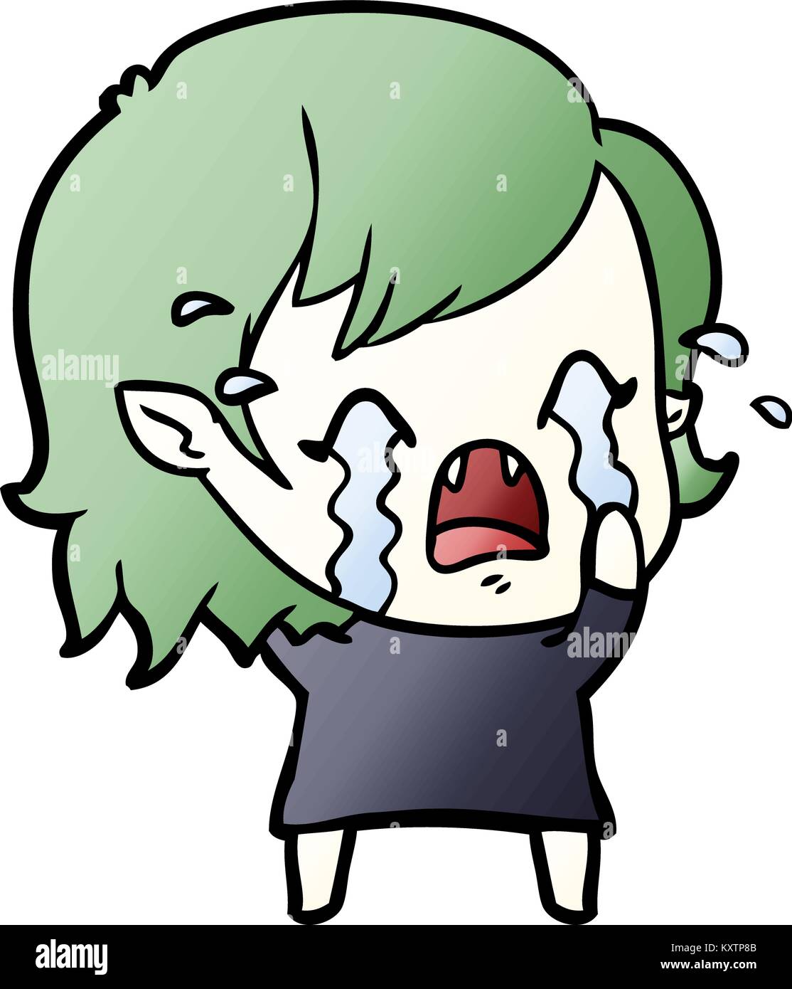 cartoon crying vampire girl Stock Vector Image & Art - Alamy