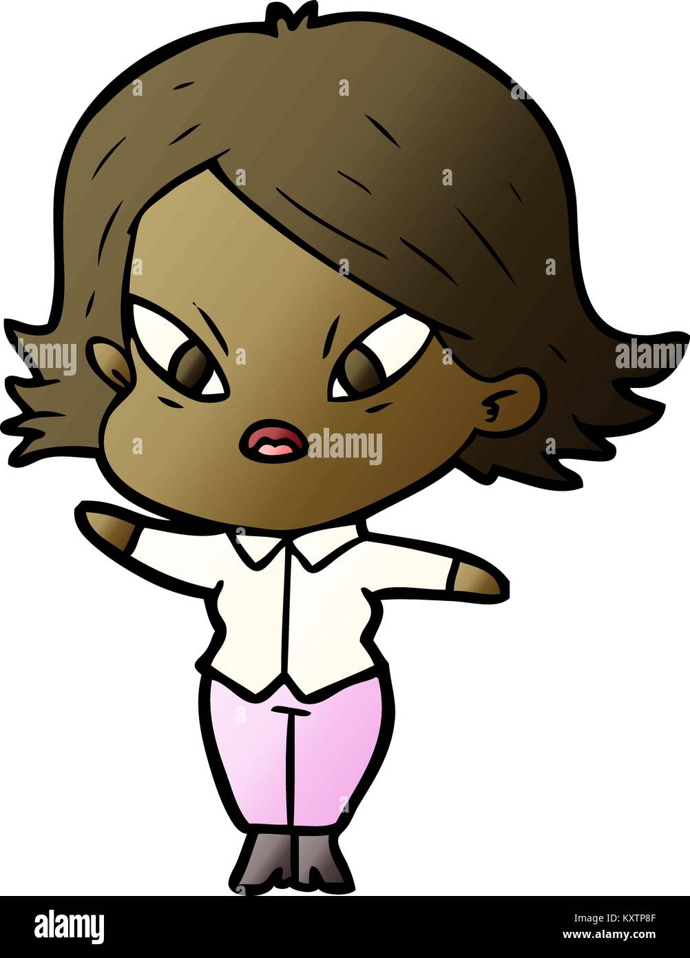 cartoon stressed woman Stock Vector Image & Art - Alamy