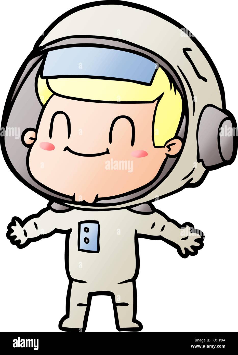 happy cartoon astronaut man Stock Vector Image & Art - Alamy