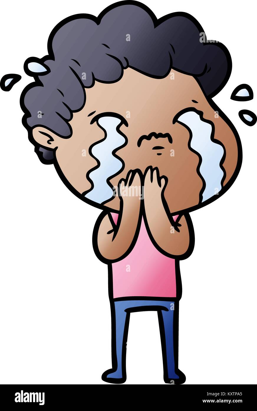 cartoon man crying Stock Vector Image & Art - Alamy