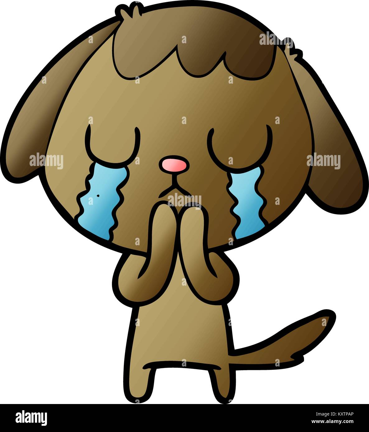 cute cartoon dog crying Stock Vector Image & Art - Alamy