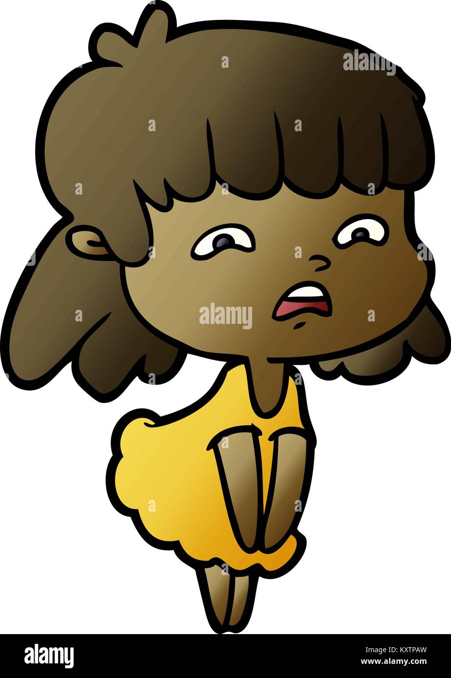 cartoon worried woman Stock Vector Image & Art - Alamy
