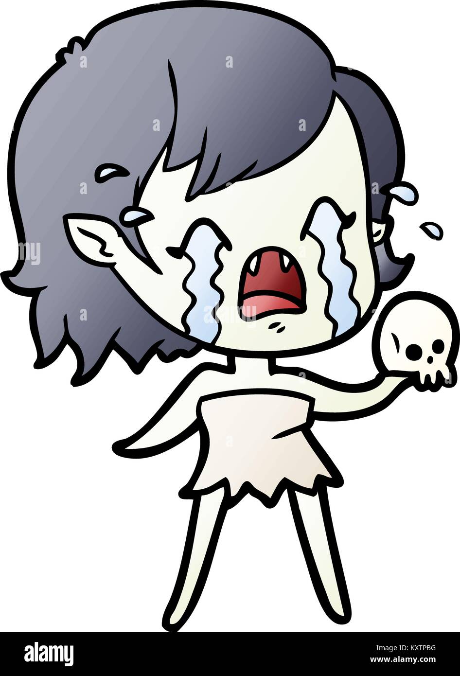 cartoon crying vampire girl Stock Vector Image & Art - Alamy
