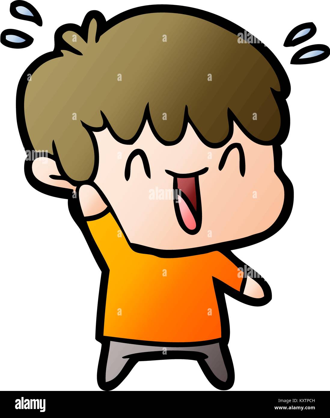 cartoon laughing boy Stock Vector Image & Art - Alamy