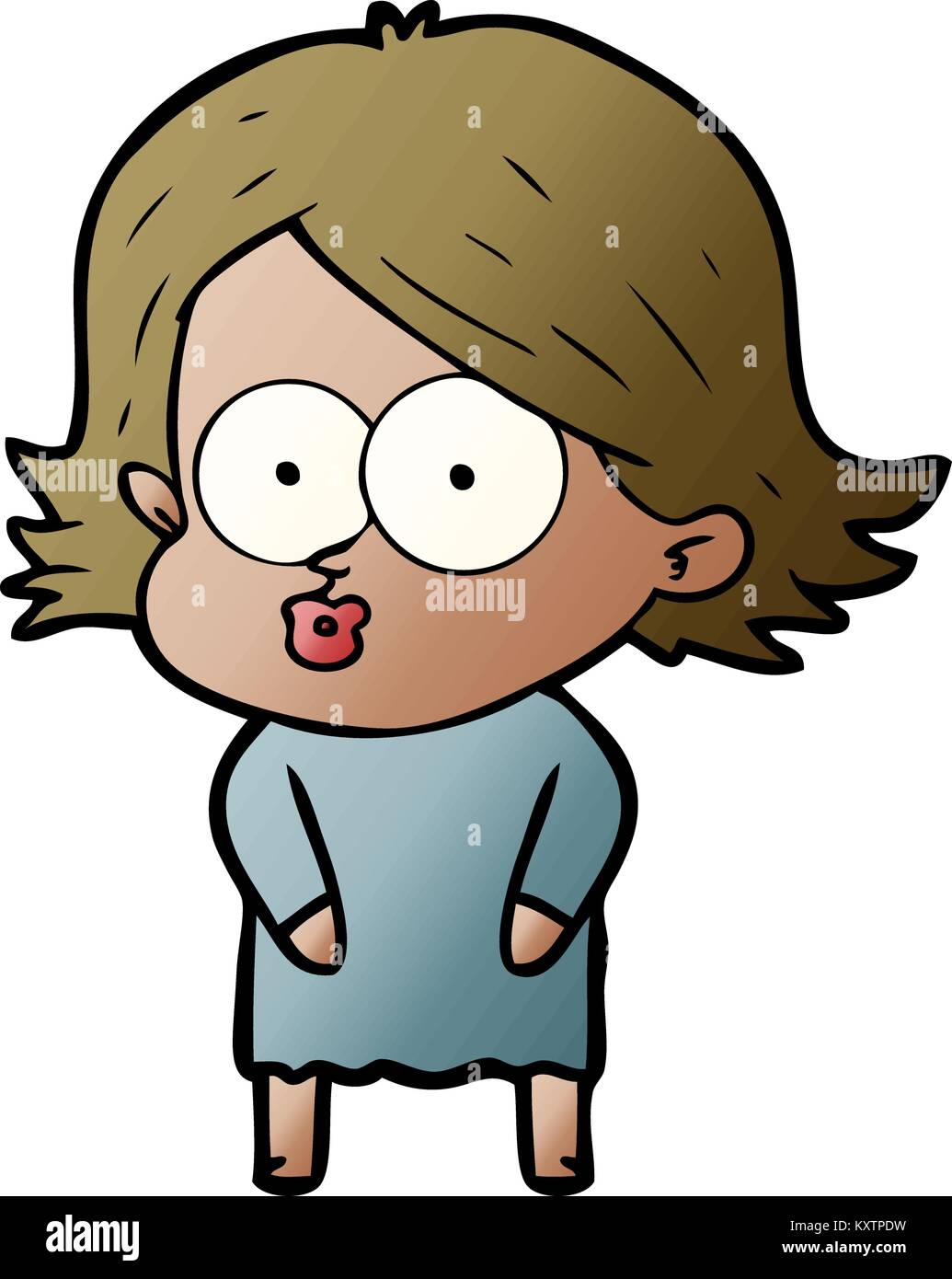 cartoon girl pouting Stock Vector Image & Art - Alamy