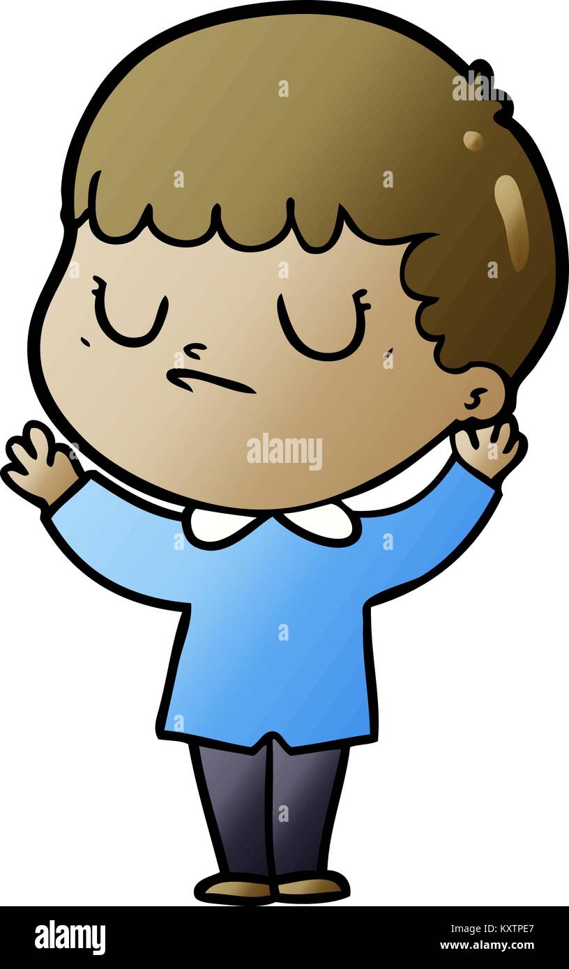 cartoon grumpy boy Stock Vector Image & Art - Alamy
