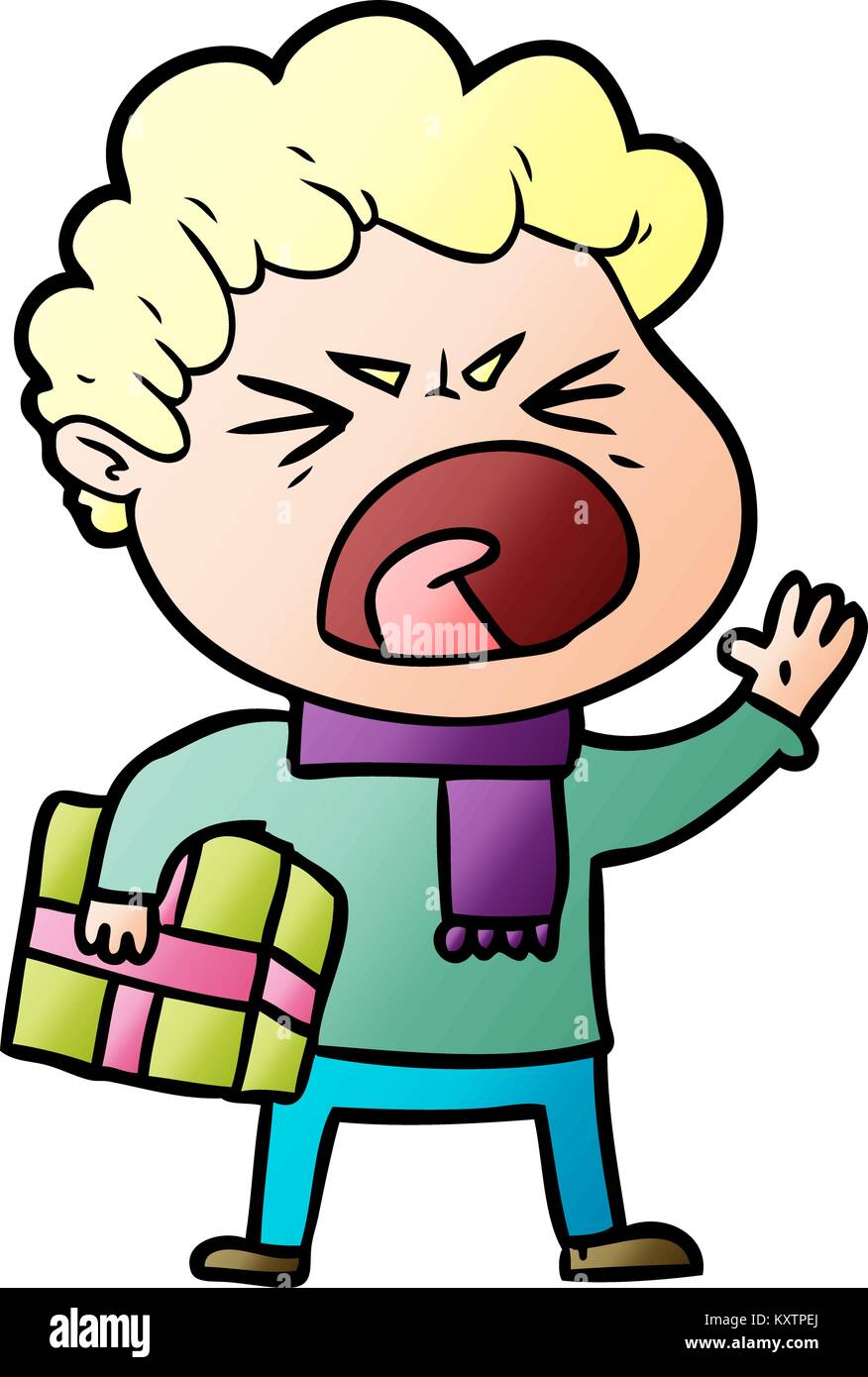 cartoon furious man Stock Vector Image & Art - Alamy