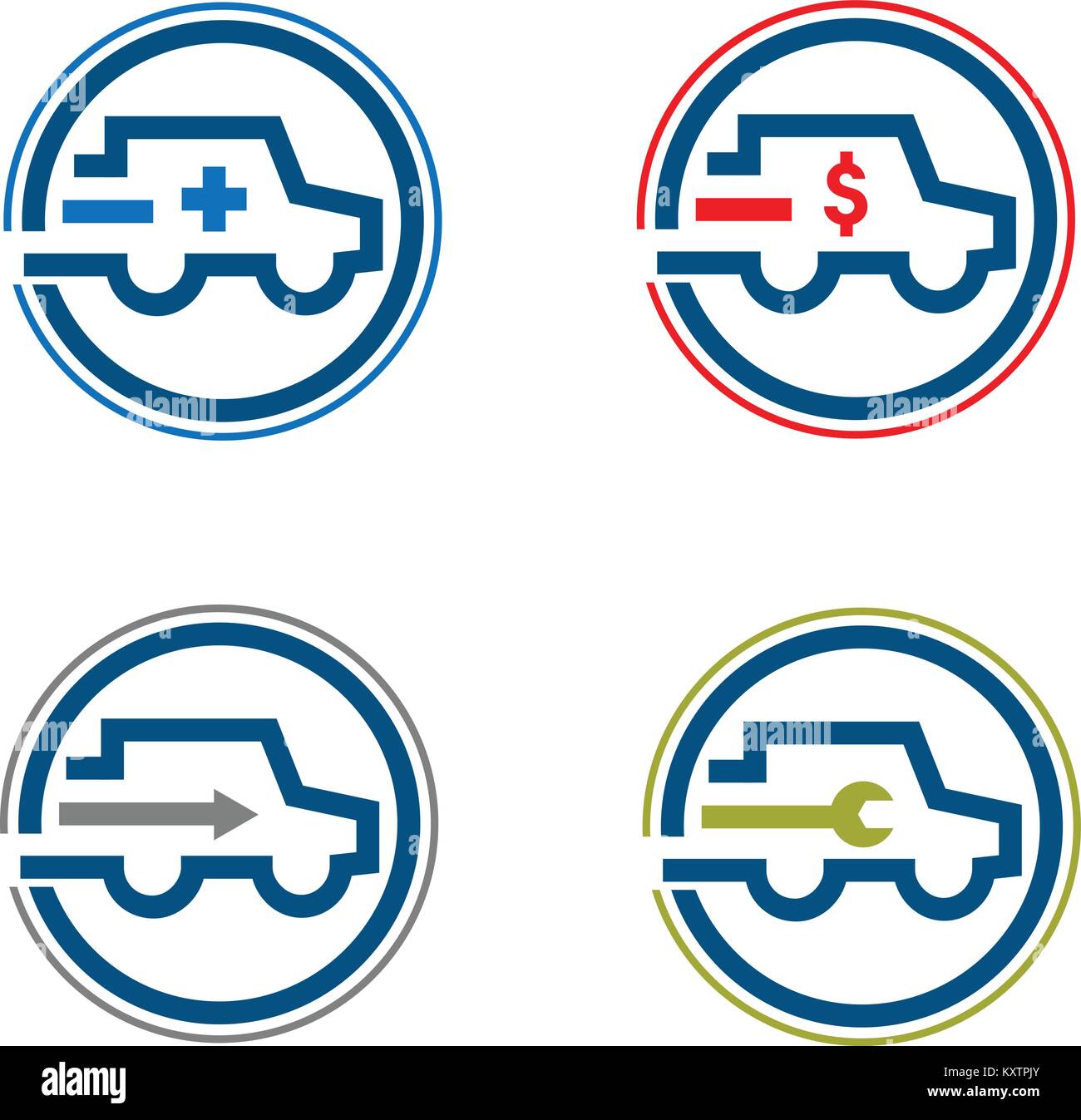 modern and simple minimalist car icon set Stock Vector Image & Art - Alamy