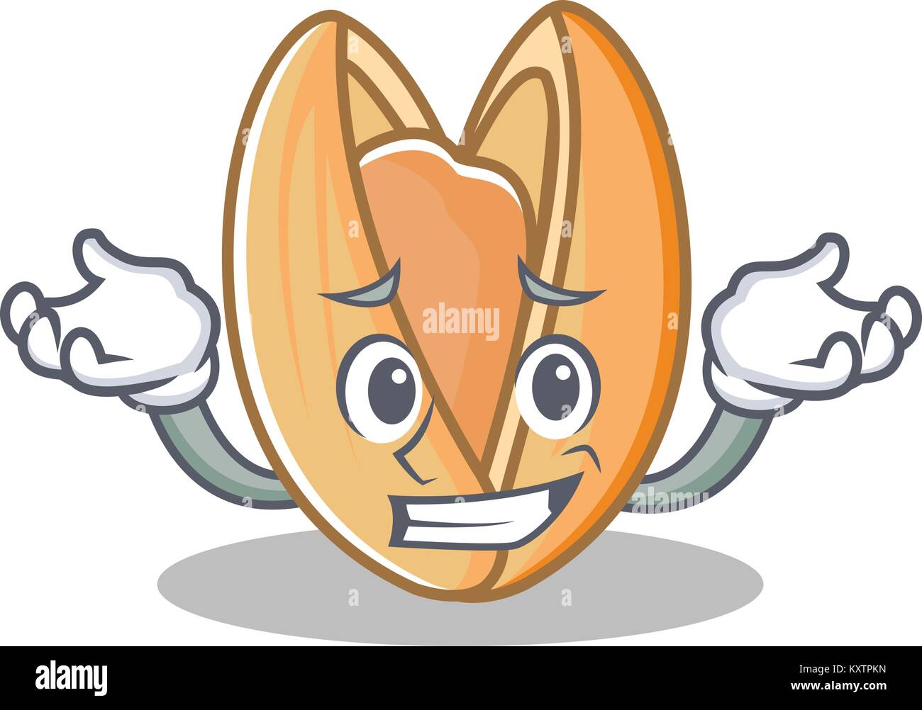 Grinning pistachio nut character cartoon Stock Vector Image & Art - Alamy
