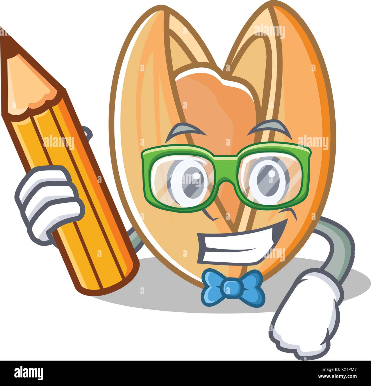 Student pistachio nut character cartoon Stock Vector Image & Art - Alamy