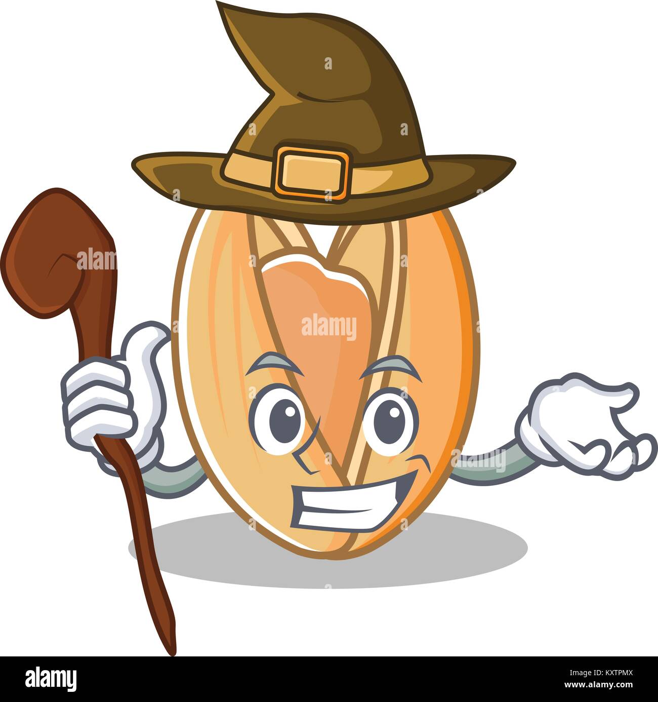Witch pistachio nut mascot cartoon Stock Vector Image & Art - Alamy