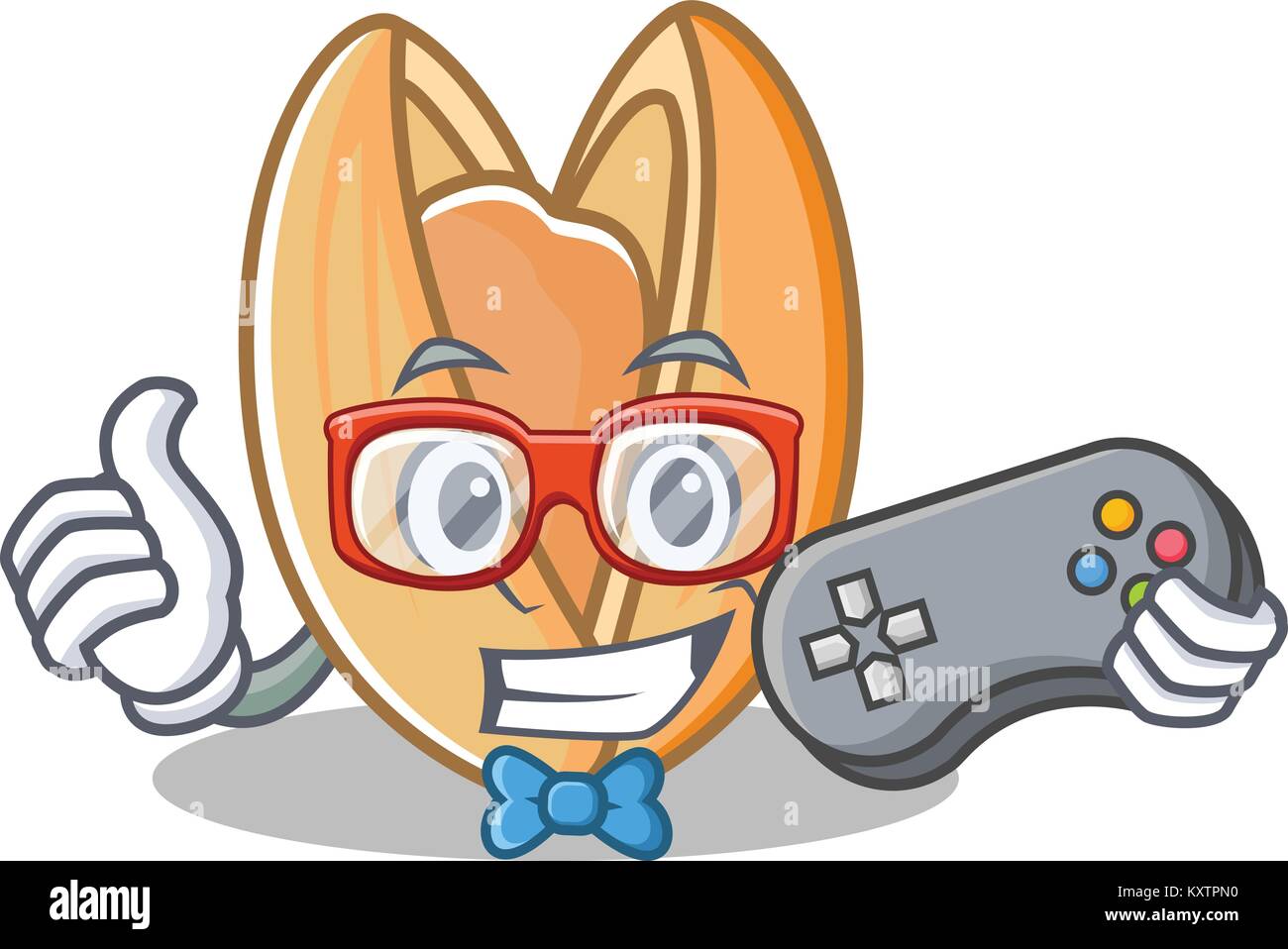 Gamer pistachio nut mascot cartoon Stock Vector Image & Art - Alamy