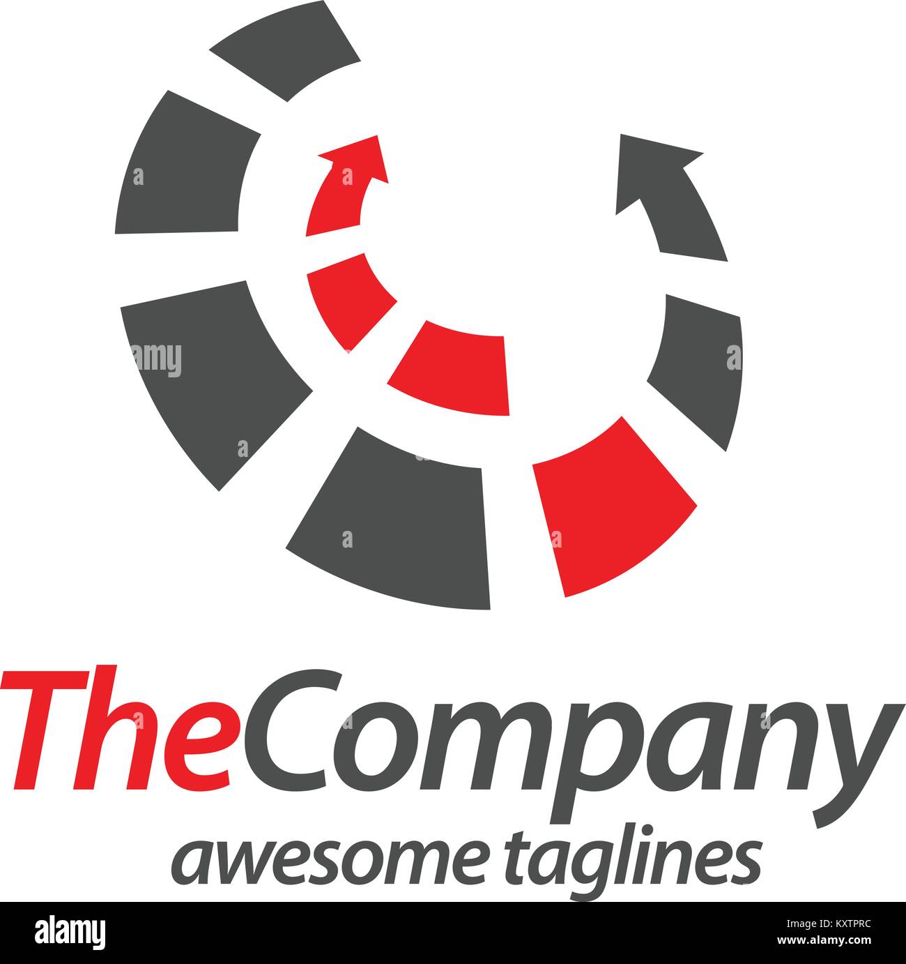 modern Vector circle with arrow in perspective view logo design Stock ...