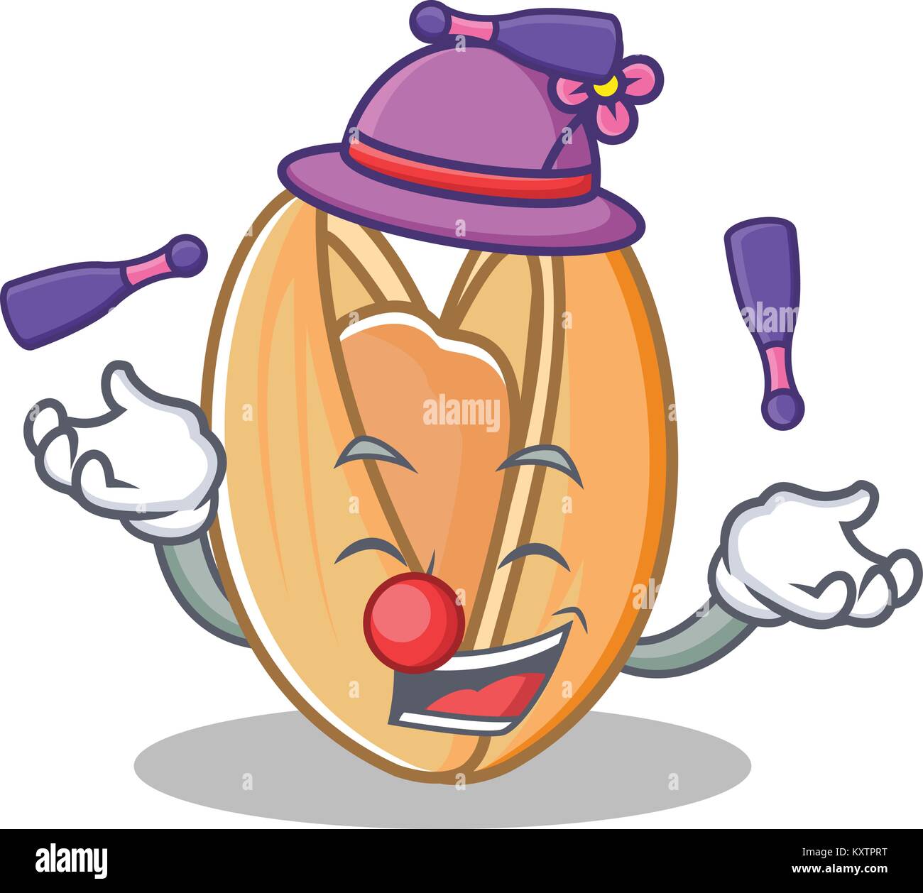 Juggling pistachio nut mascot cartoon Stock Vector Image & Art - Alamy