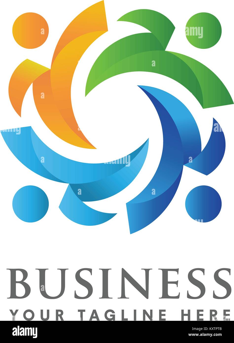 Illustration concept of people activity and community logo set ...