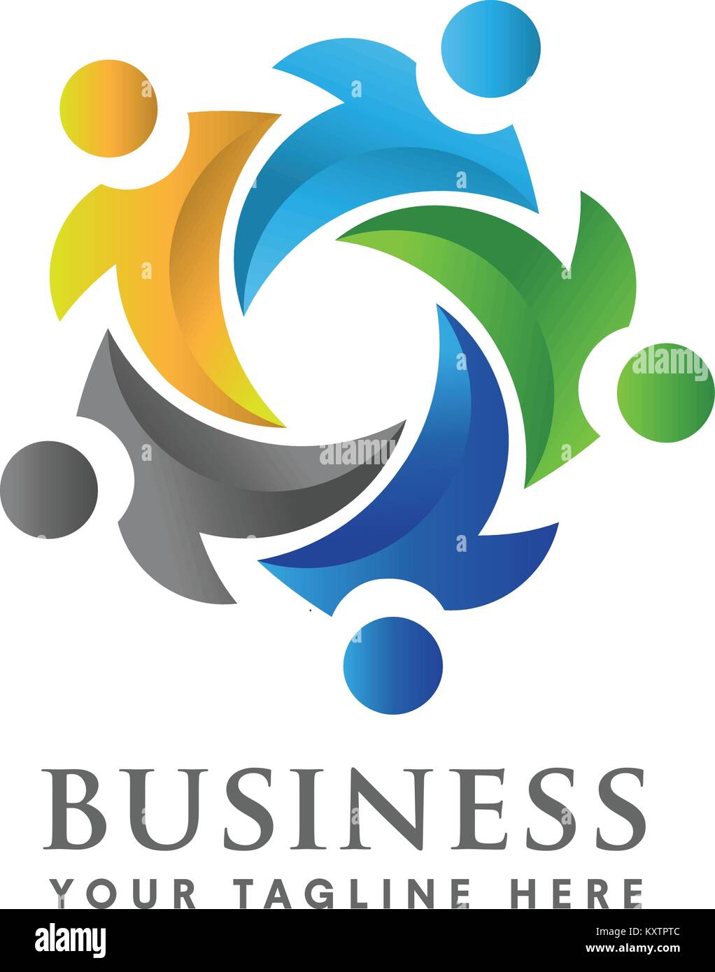 Illustration concept of people activity and community logo set ...