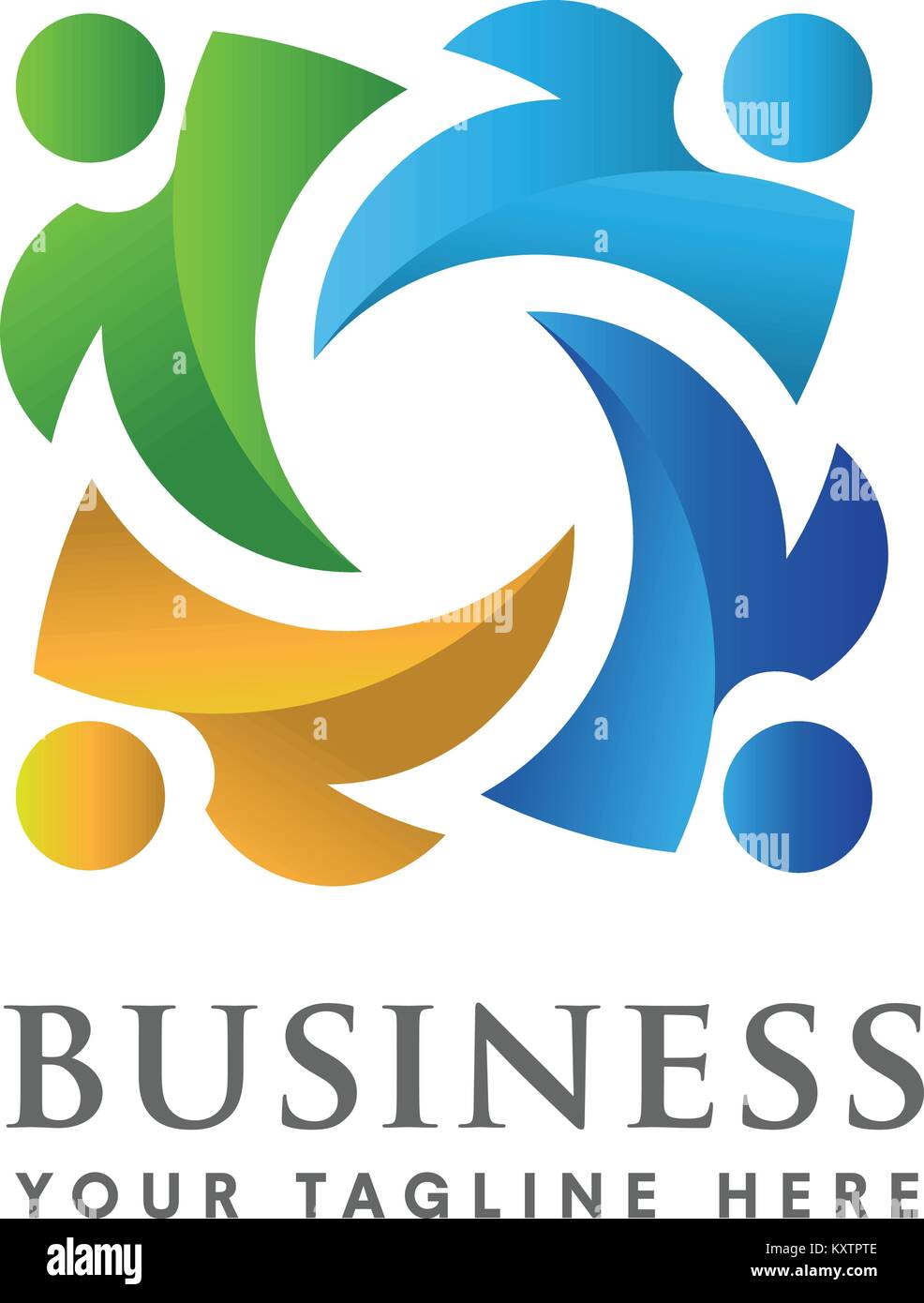 Illustration concept of people activity and community logo set ...