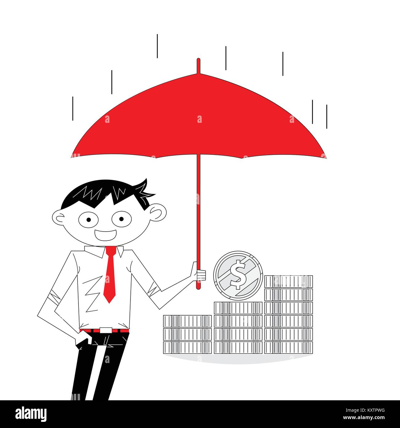 Achievement or Success concept.Manager,office worker or businessman ...