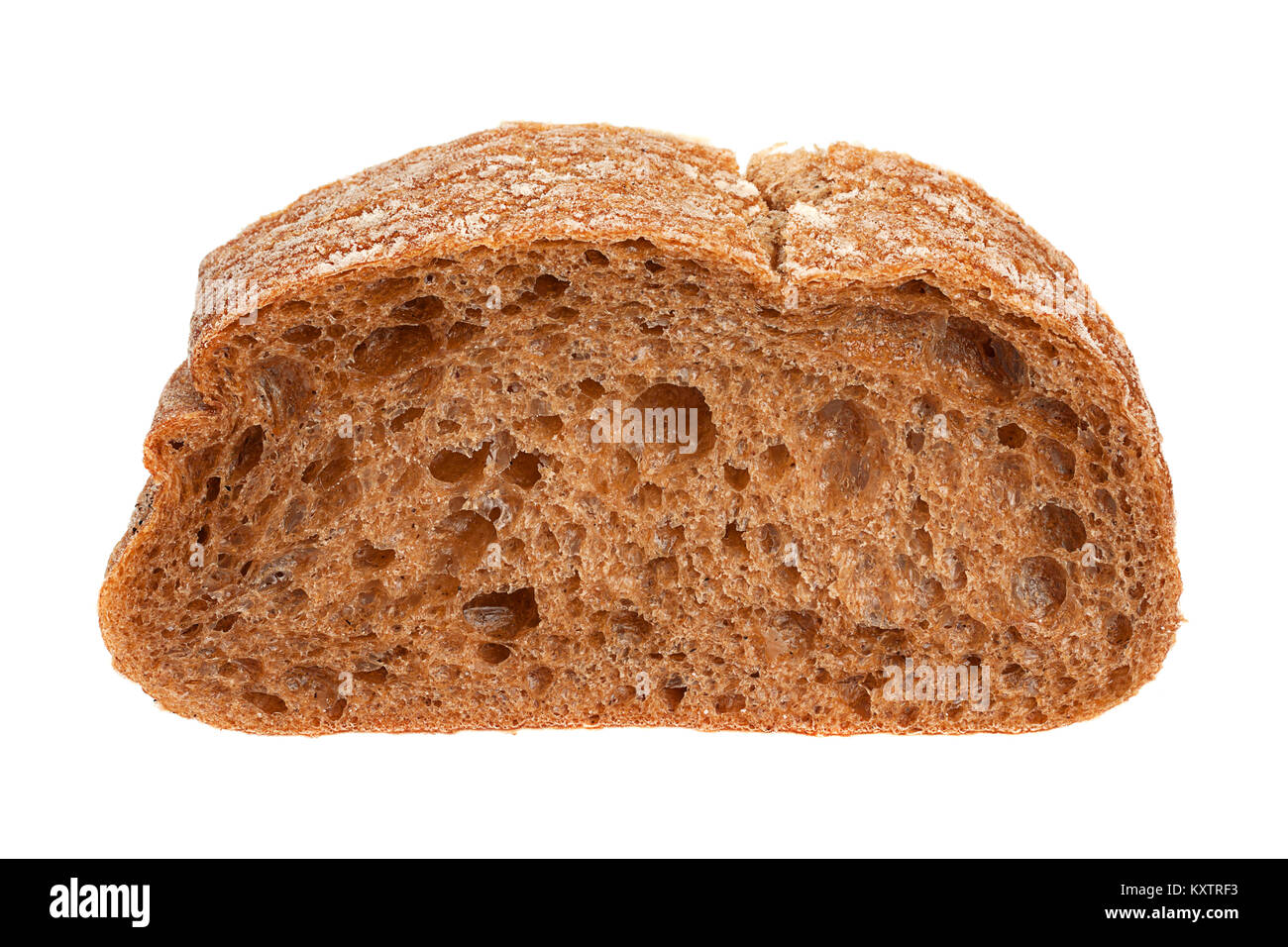 Chiabata bread bun closeup isolated on white background Stock Photo - Alamy