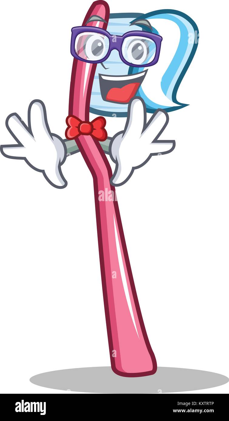 Geek toothbrush character cartoon style Stock Vector Image & Art - Alamy