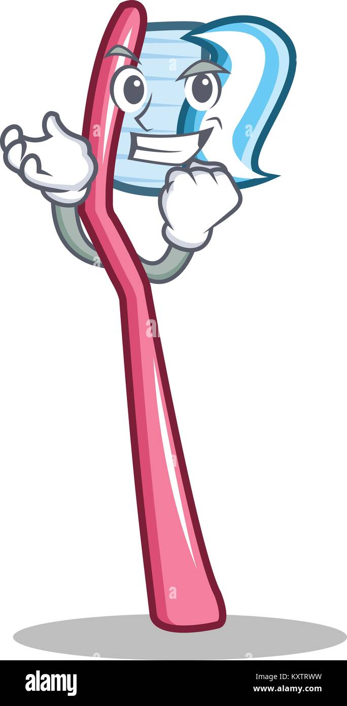 Successful toothbrush character cartoon style Stock Vector Image & Art ...