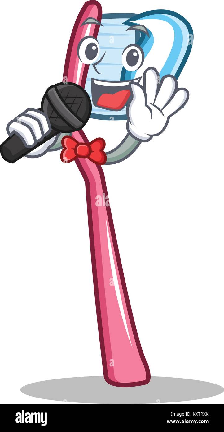 Singing toothbrush mascot cartoon style Stock Vector Image & Art - Alamy