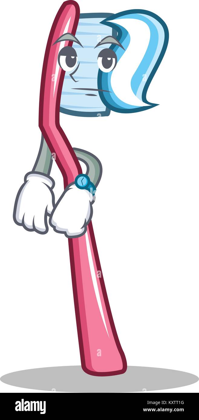 Waiting toothbrush mascot cartoon style Stock Vector Image & Art - Alamy