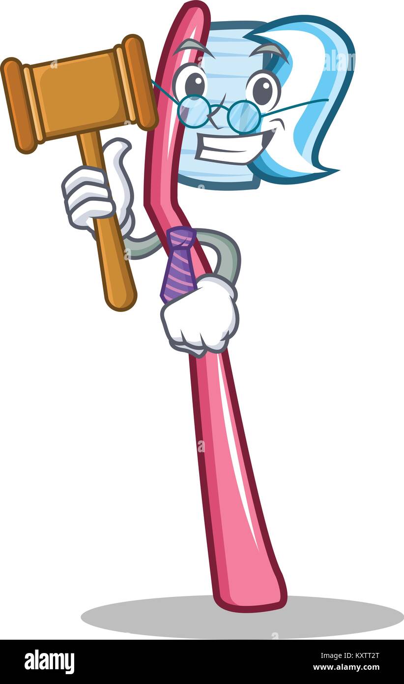 Judge toothbrush mascot cartoon style Stock Vector Image & Art - Alamy