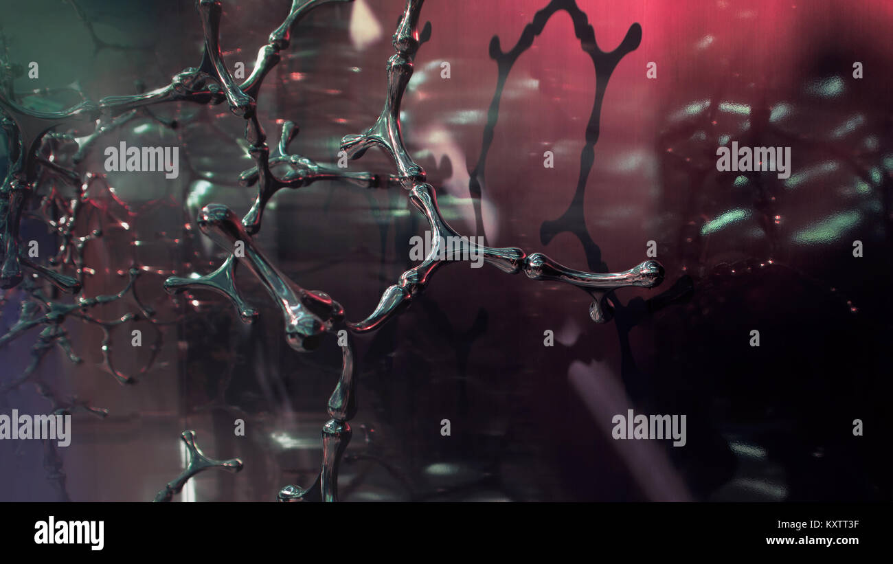 Abstract scientific background molecules on a dark background, Science ...