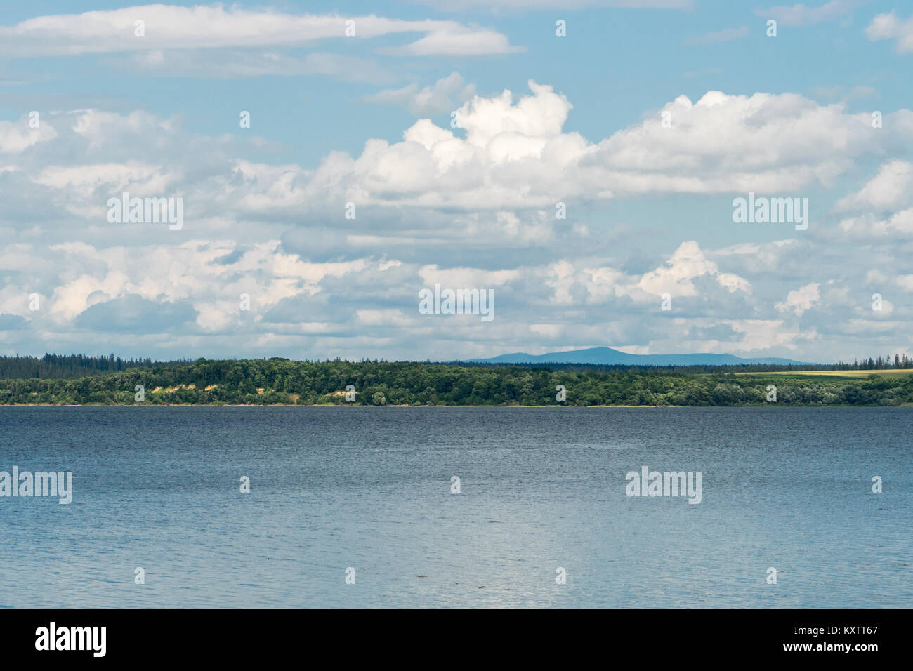 Orava reservoir from various angles with sun Stock Photo - Alamy